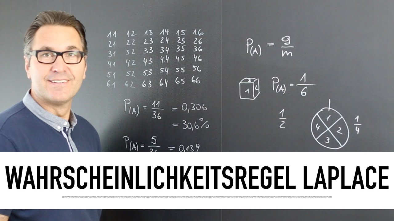 Wahrscheinlichkeitsregel von Laplace | Laplace Experiment ...