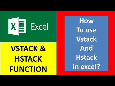 Hstack and Vstack in excel | Vstack vs Hstack |#excelfansonly - YouTube