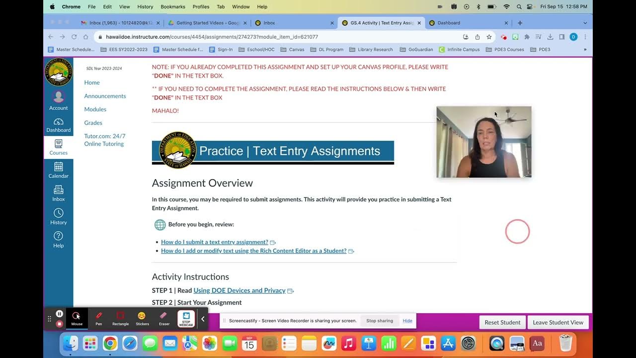 Getting Started - Canvas Assignments - YouTube