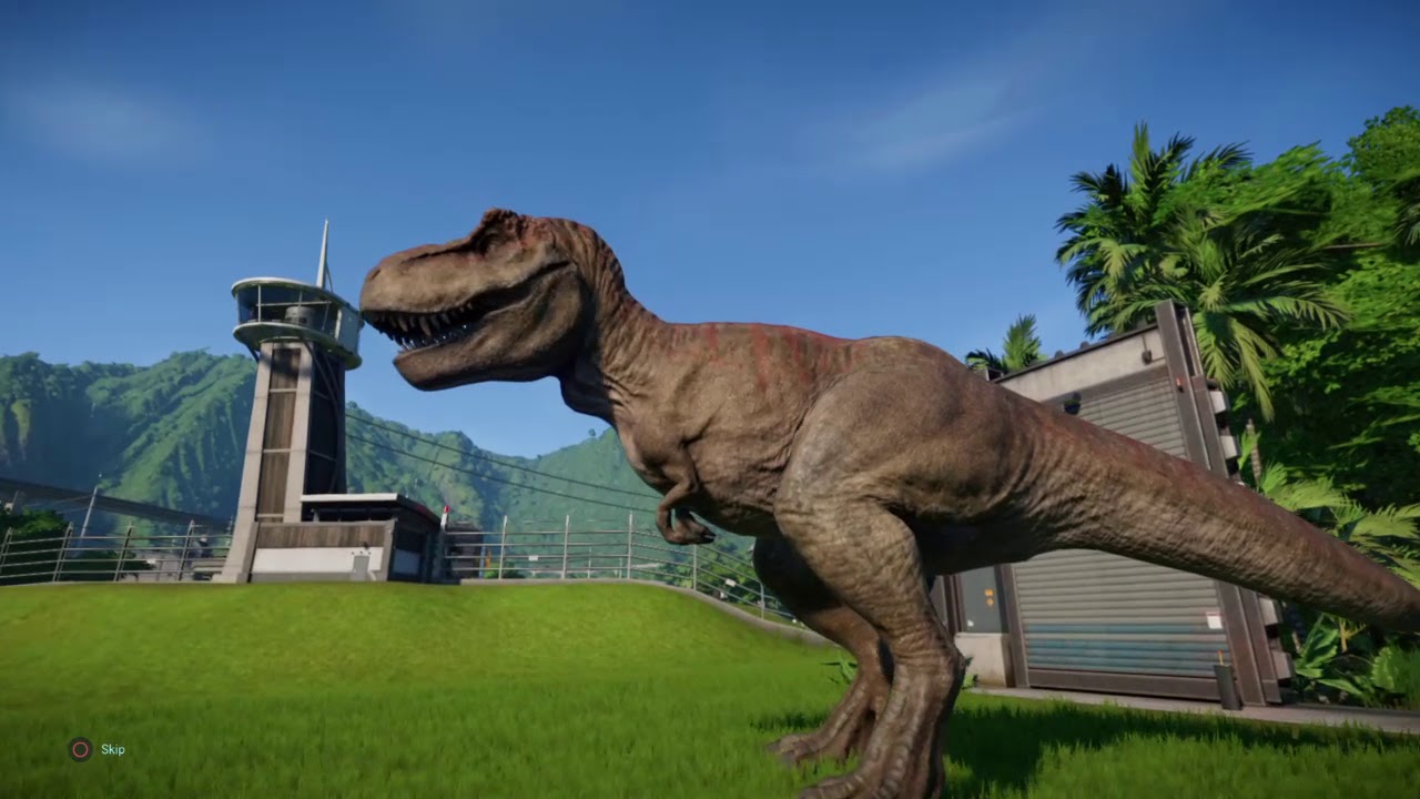 Jurassic World Evolution the T-rex debut - YouTube