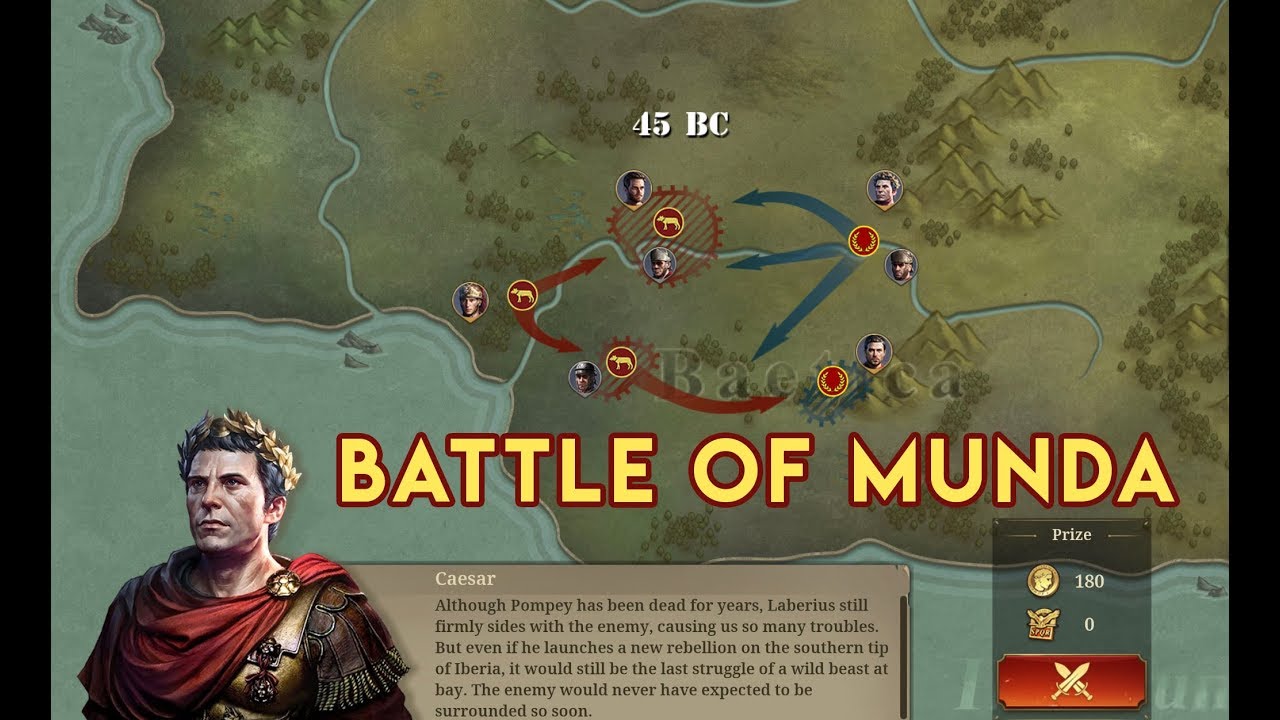 Battle of Munda [GREAT CONQUEROR ROME] Mission 5 - YouTube