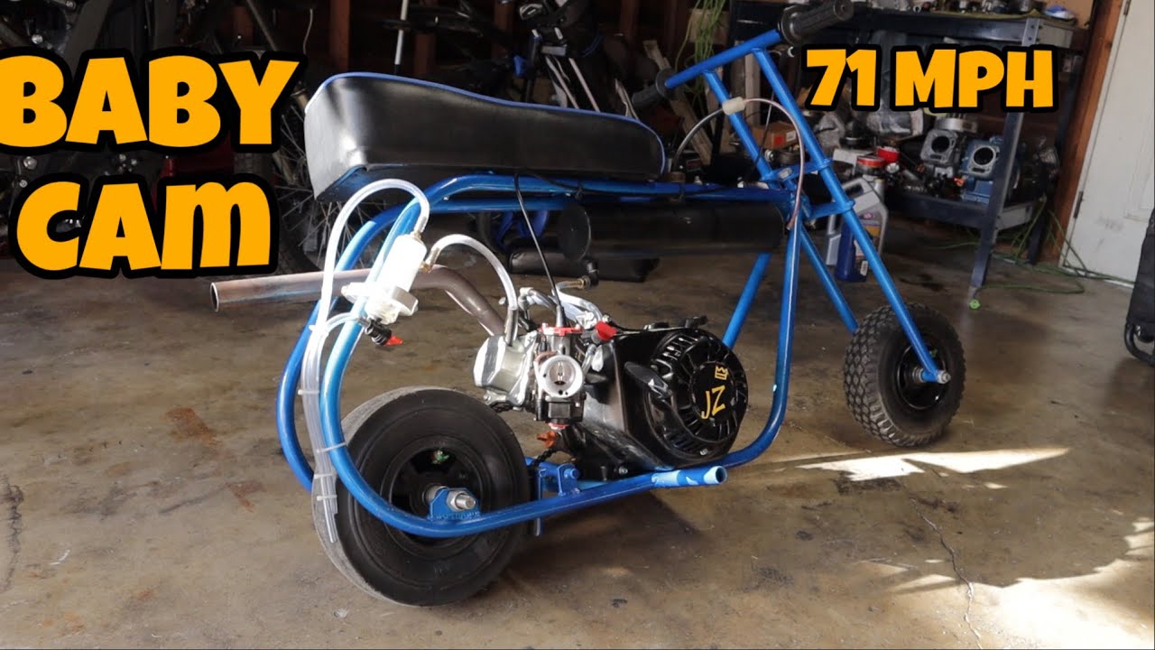 My 212 Predator Mini Bike Doing 70 Mph! - YouTube