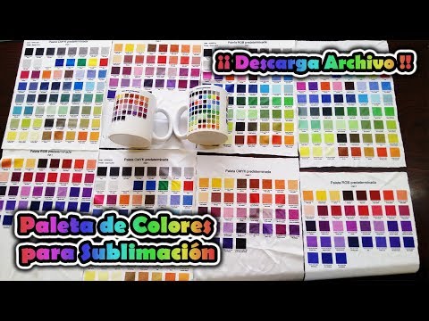 Imprime Paleta o Muestrario colores para sublimacion 2018