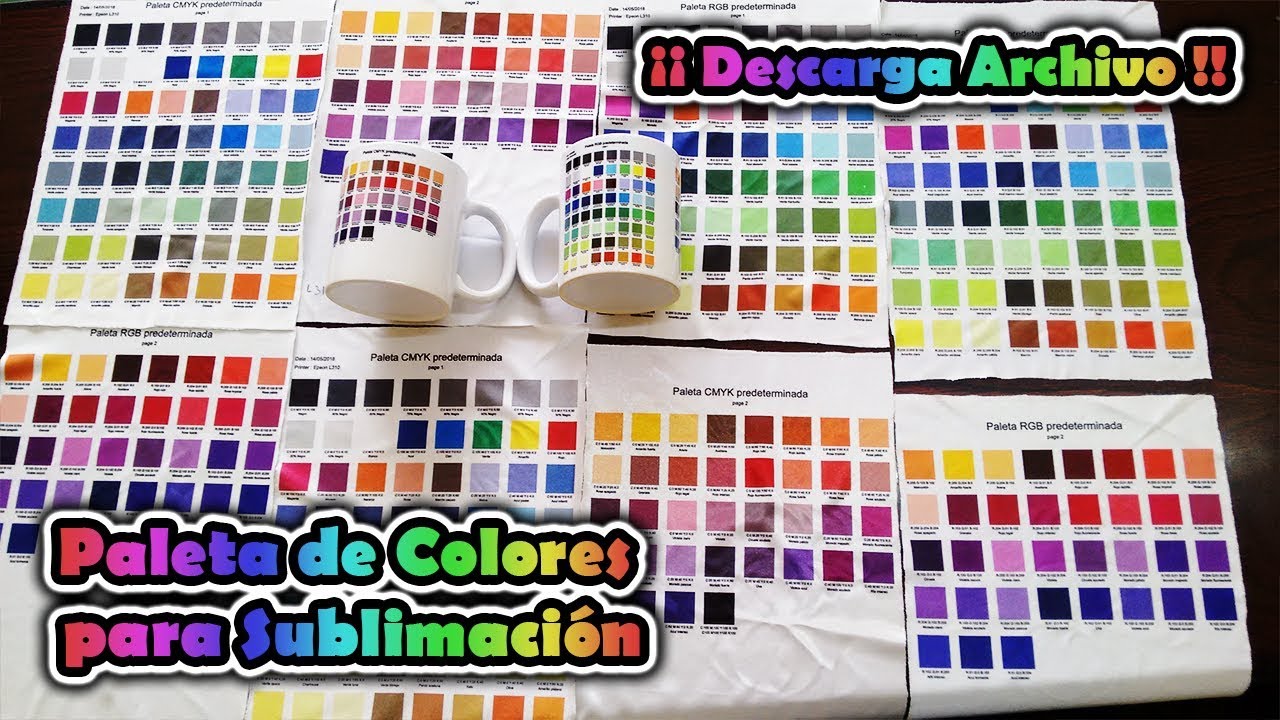 Imprime Paleta o Muestrario colores para sublimacion 2018 - YouTube
