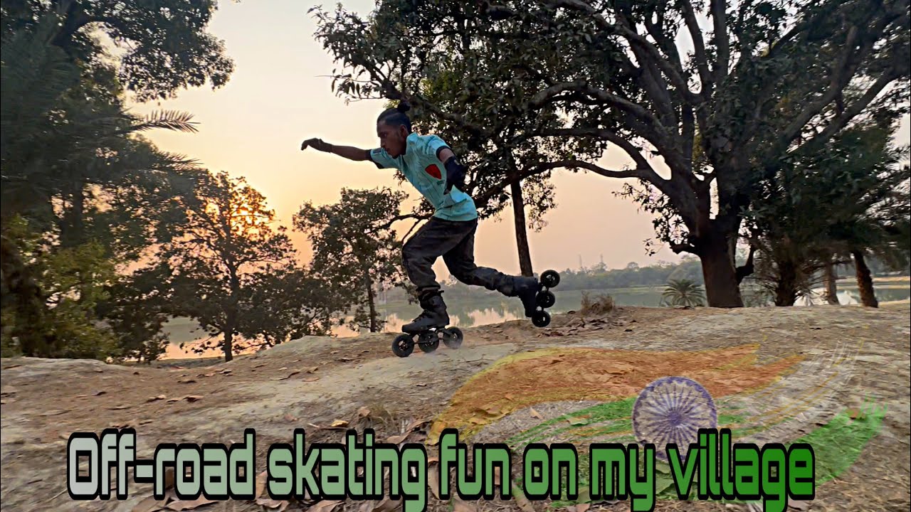 So much fun with off-road skating in my village #bihar ...