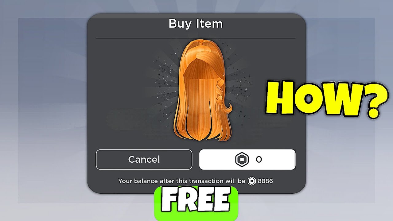 GET FREE HAIR ON ROBLOX | HOW? - YouTube