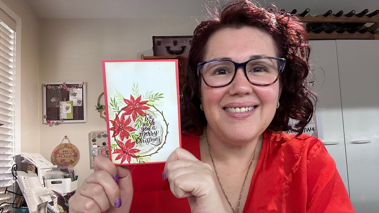 Stampin' Up! Ringed With Nature & Merriest Trees Stamped Background ...