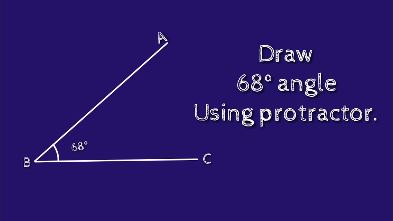 How To Draw 68 Degree Angle Using Protractor Shsirclasses YouTube