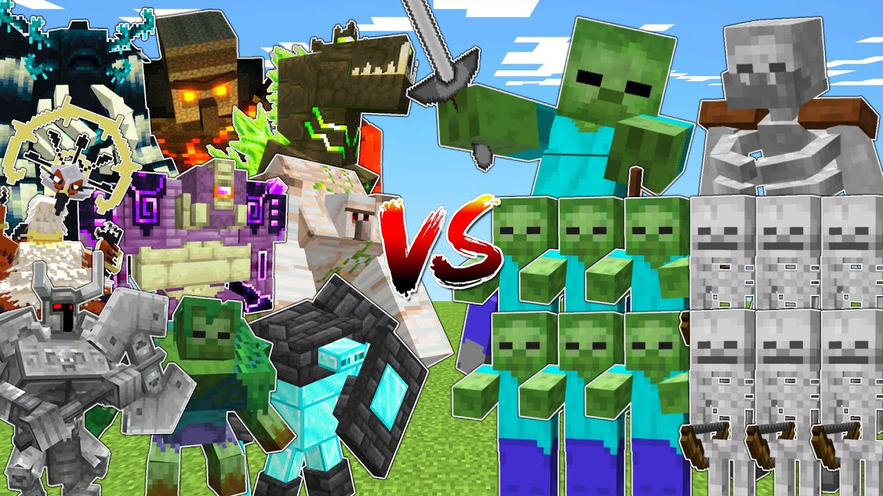 OP BOSSES vs ZOMBIES & SKELETONS - YouTube