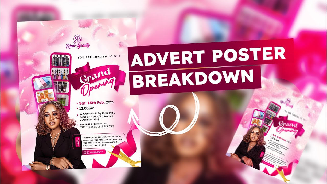 ADVERT POSTER BREAKDOWN | NANA MULTIMEDIA | PHOTOSHOP - YouTube