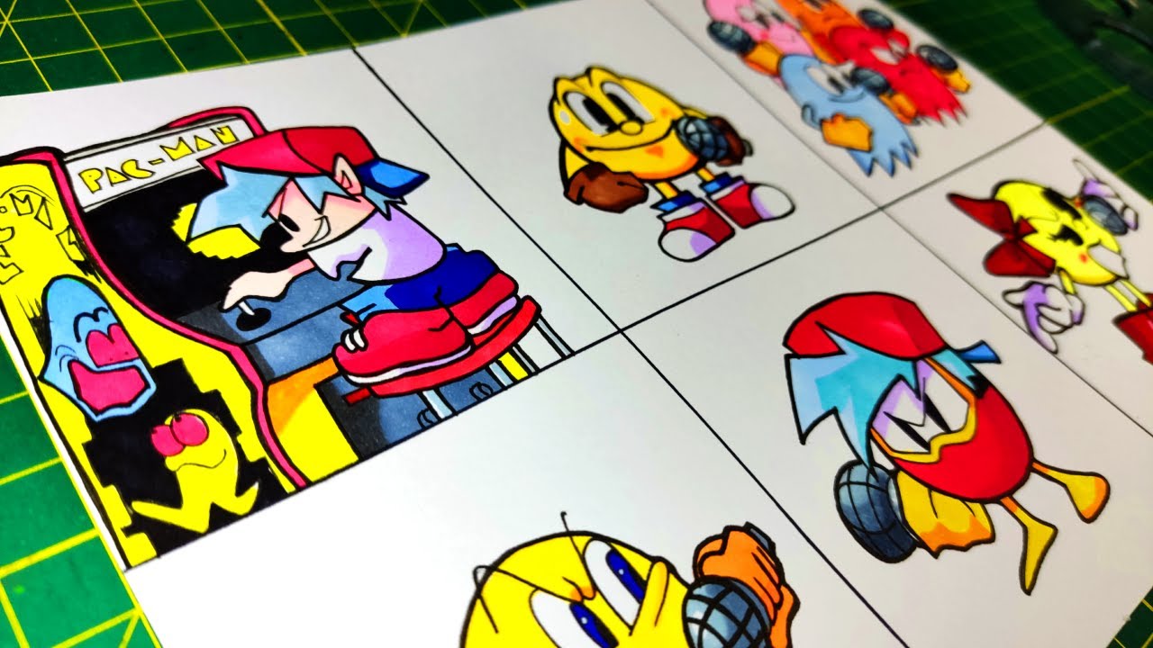 dibujo FRIDAY NIGHT FUNKIN VS Pac-Man V2 (Arcade World/Ghostly ...