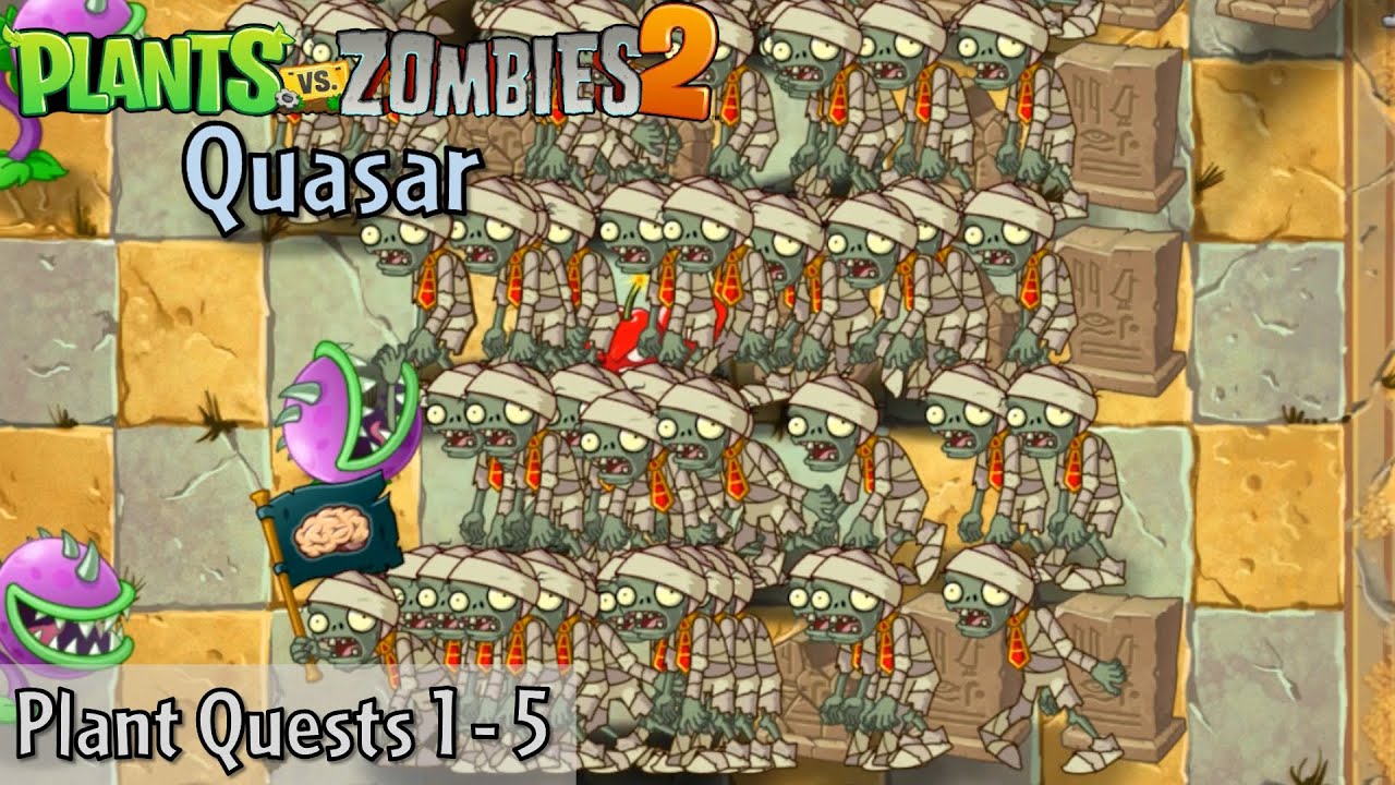 [PvZ 2: Quasar] Plant Quests: 1 - 5 (w/ Even Weirder Levels!) - YouTube