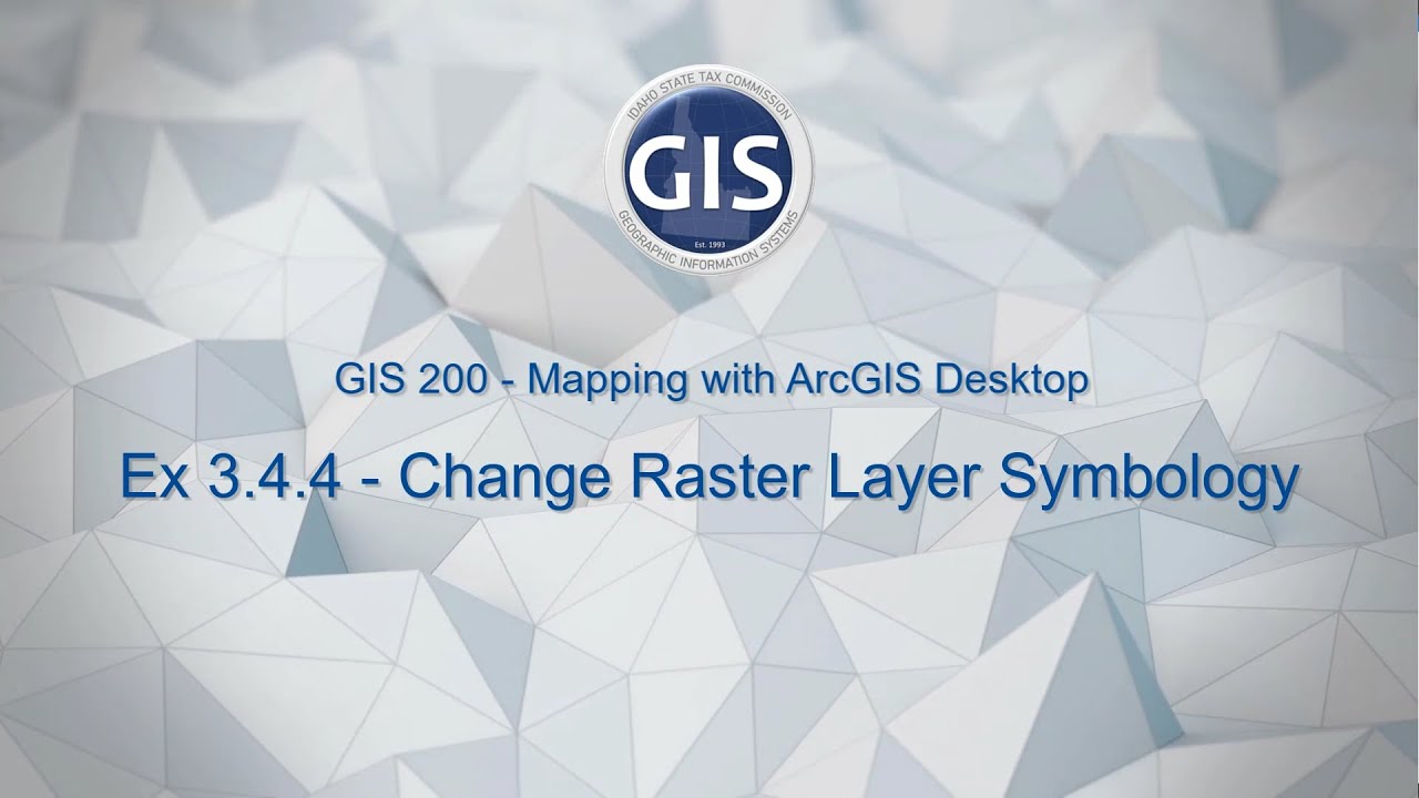 Exercise 3.4.4 - Change Raster Layer Symbology - YouTube
