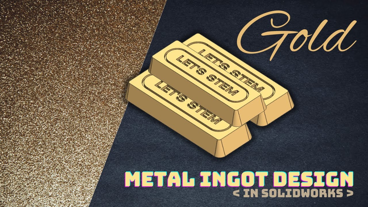 [Very Simple] Metal ingot design in SolidWorks #very #simple #gold # ...