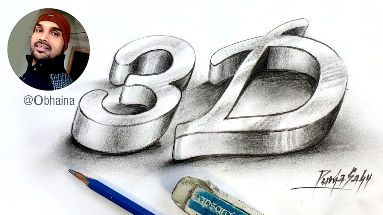How to 3D Drawing for Beginners / #obhaina - YouTube