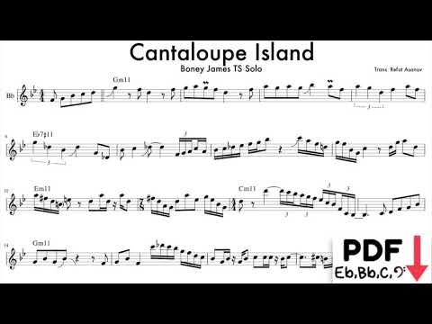 "Cantaloupe Island" - Boney James Tenor Saxophone Transcription - YouTube
