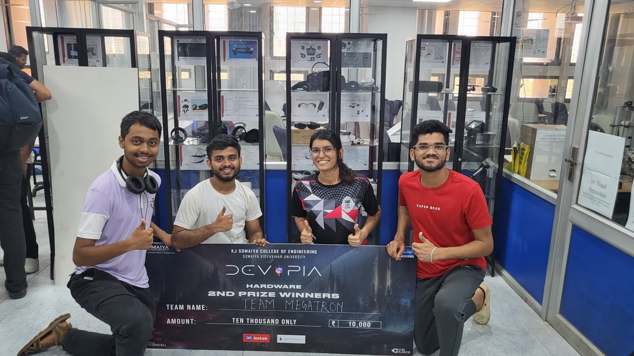 vlog of experience of hardware hackathon of KJSCE and our winning ...