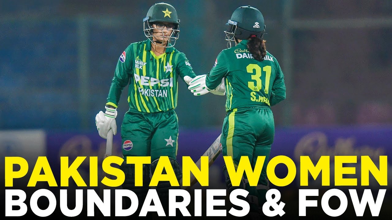 Pakistan W All Boundaries & Fall of Wickets | Pakistan W vs West Indies ...