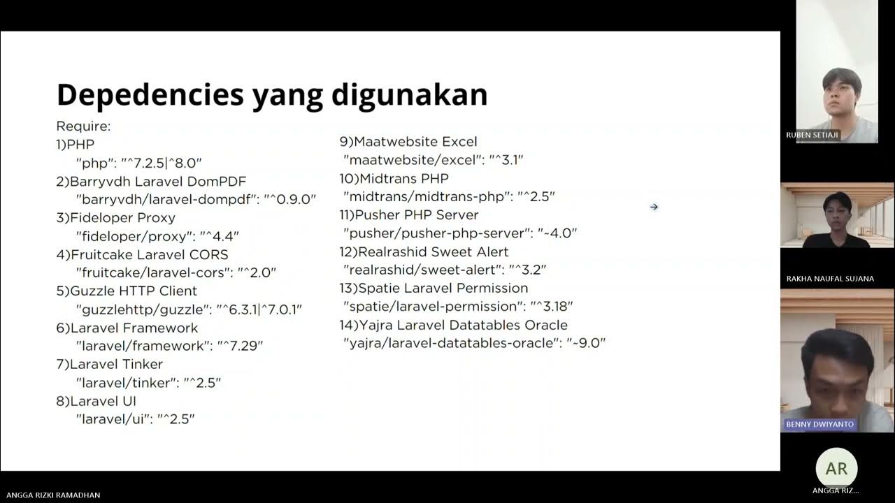 Presentasi Tugas Back end Programing terkait proses pembuatan website kita yang berjudul ...