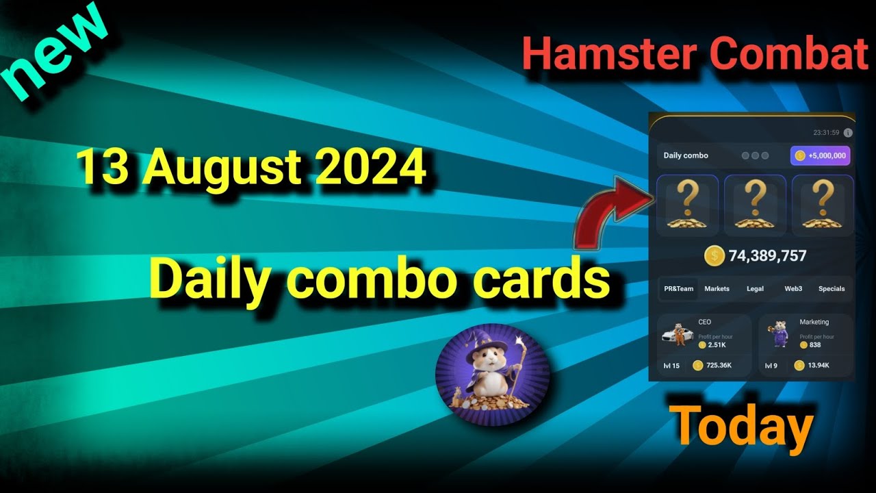 Hamster Kombat Daily Combo 14 August || 12th to 13 August || Hamster ...