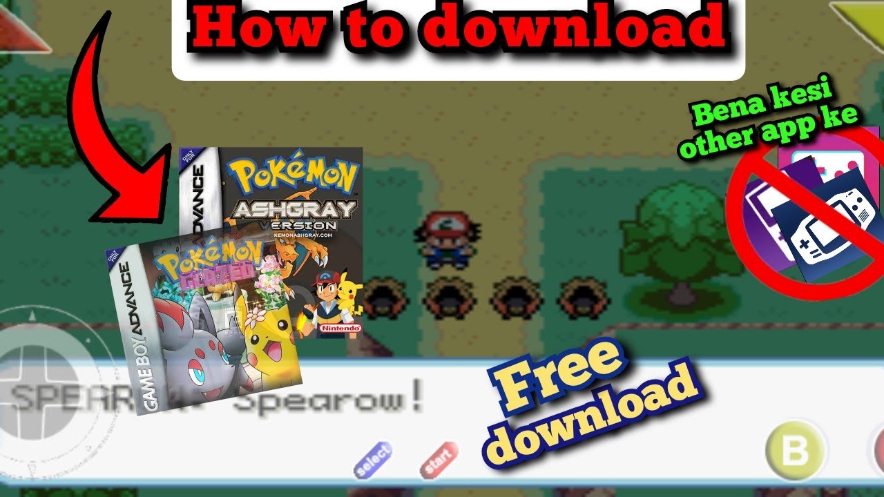 How to download Pokemon ash Gray Game only 8.06MB - YouTube