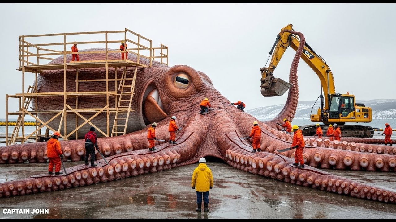 Catching a 5000lb giant octopus in the arctic ocean - YouTube