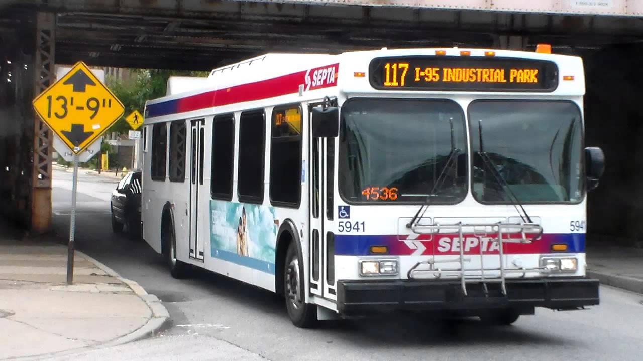 SEPTA BUS: NEW FLYER D40LF 5941 ON ROUTE: 117 PT2 - YouTube