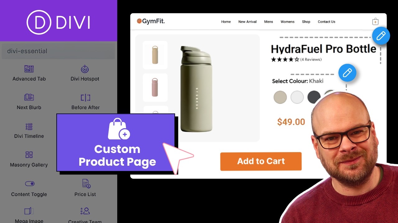 Full Product Page Design with Divi + WooCommerce - YouTube