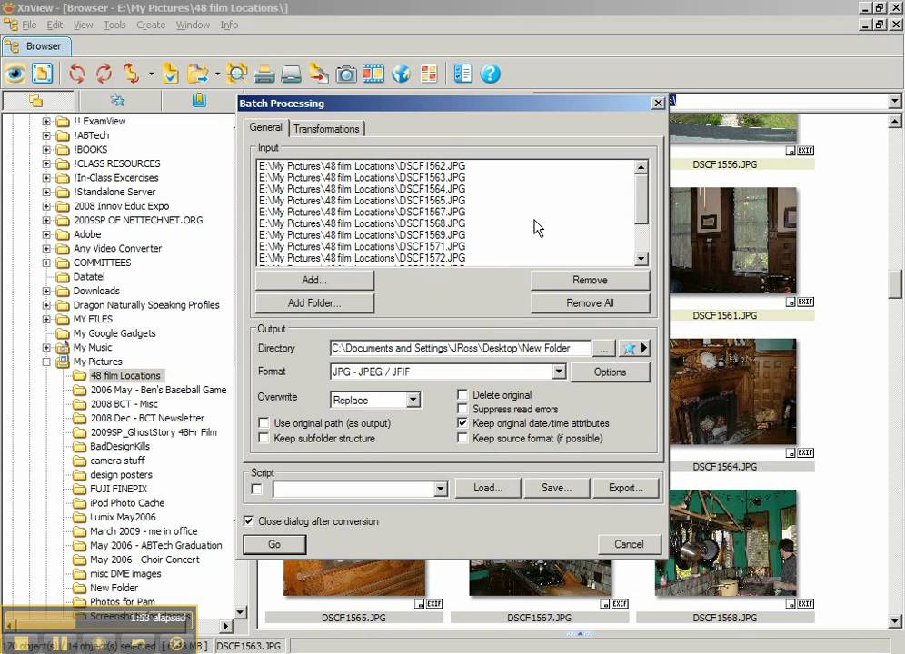 Xnview,part3,batch processing - YouTube
