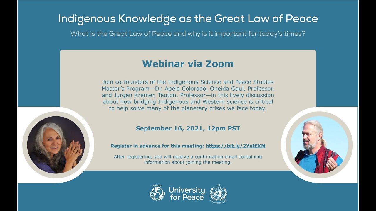 Indigenous Knowledge as the Great Law of Peace - YouTube
