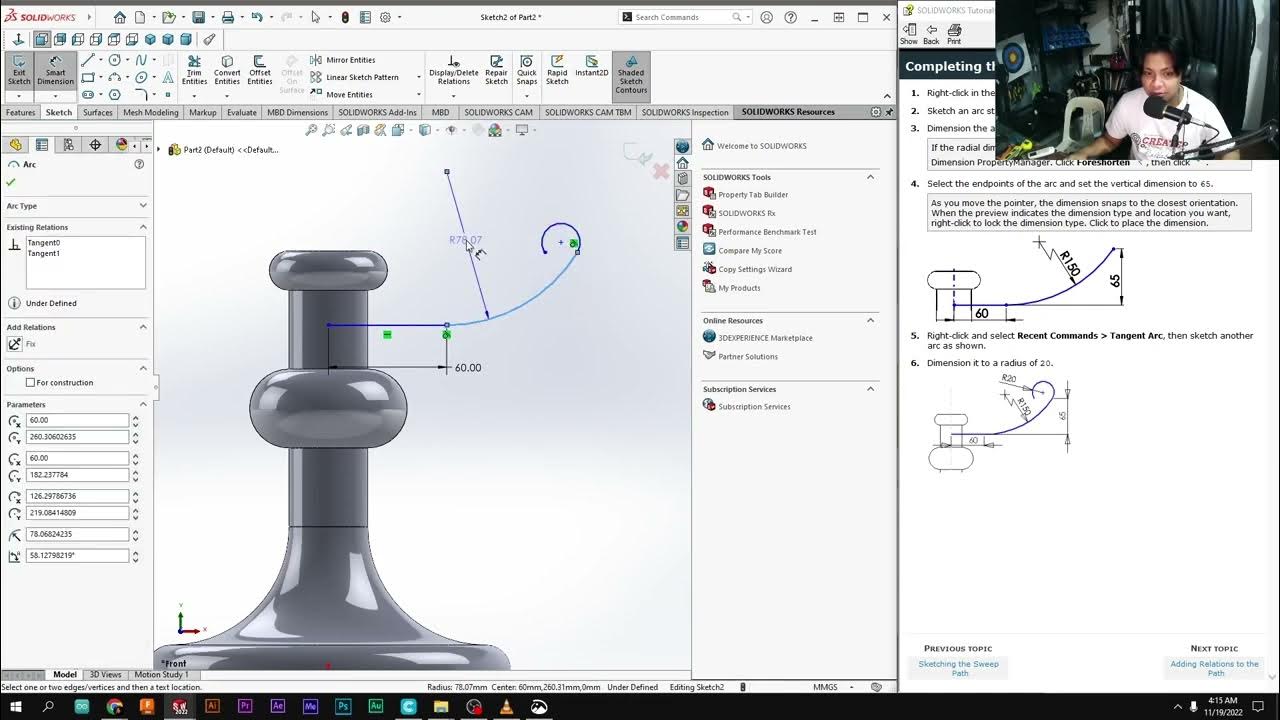 Solidworks Tutorial : Revolve & Sweep | Making a Candle Holder - YouTube