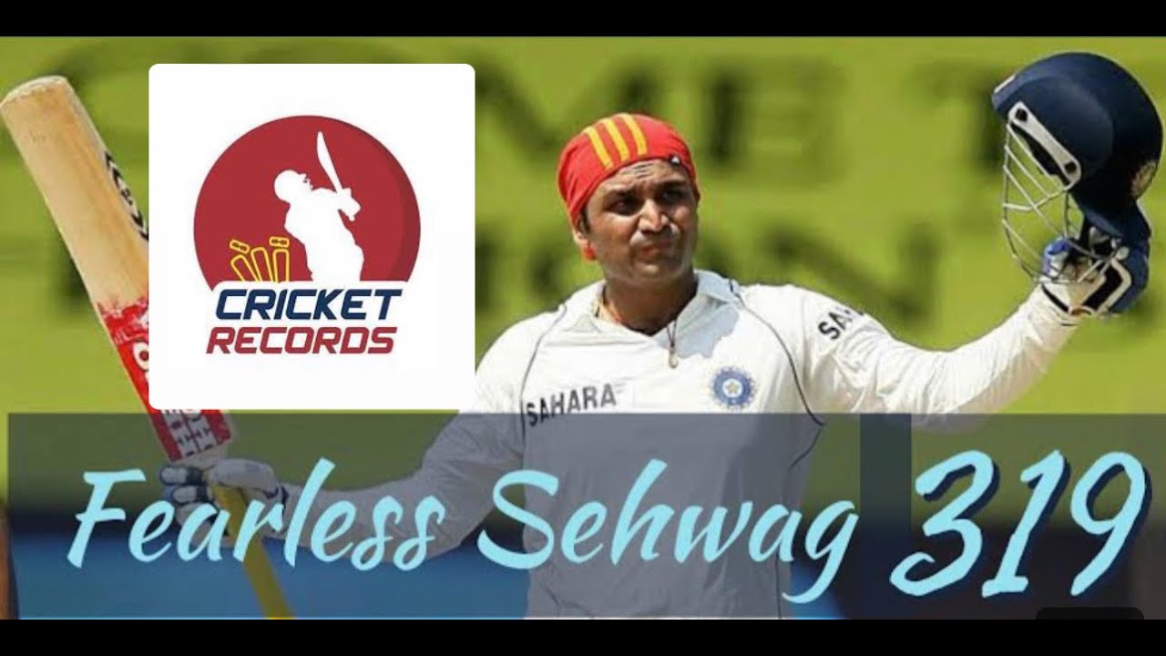Virendar Sehwag - 1st indian to score 300 in test match 36 fours -10 ...