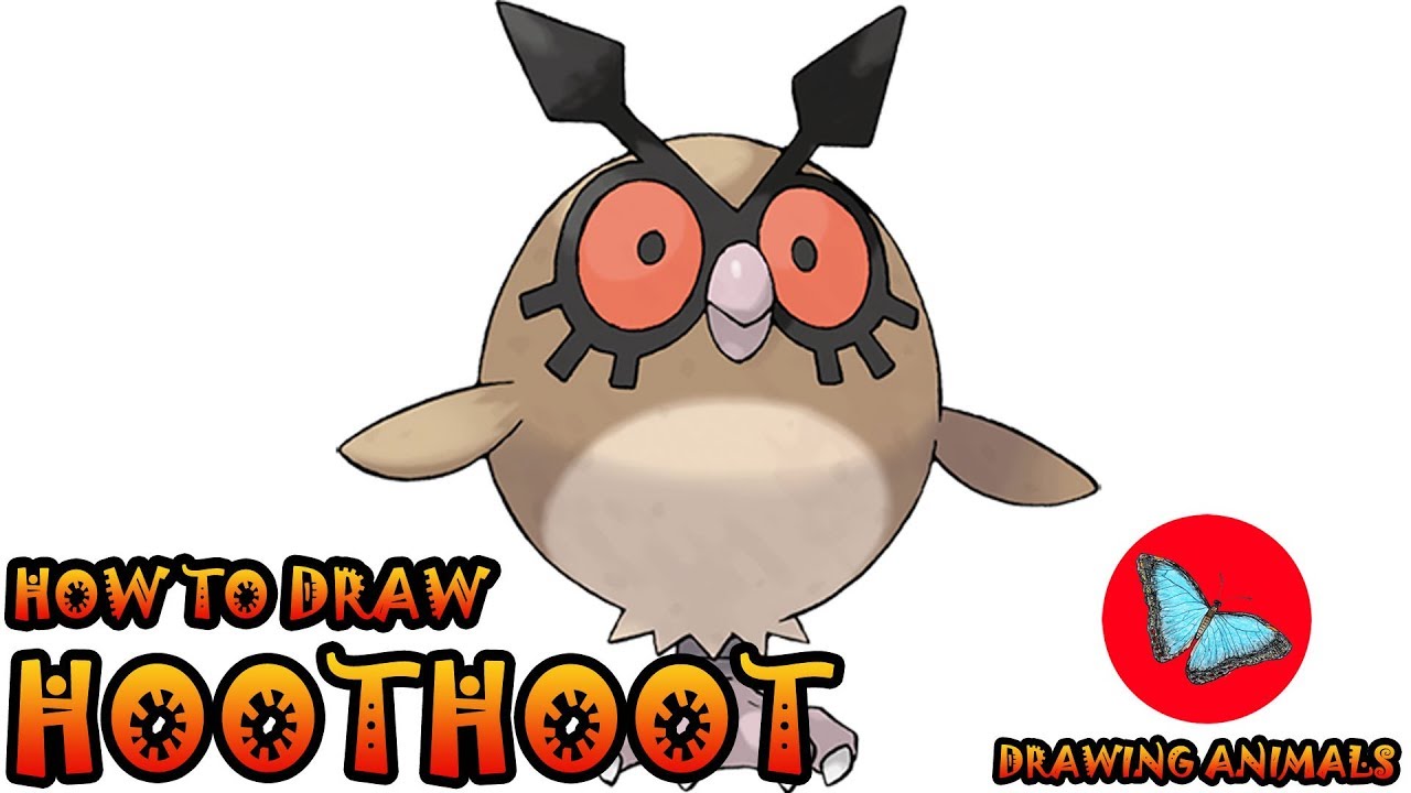 How To Draw Hoothoot Pokemon | Drawing Animals - YouTube