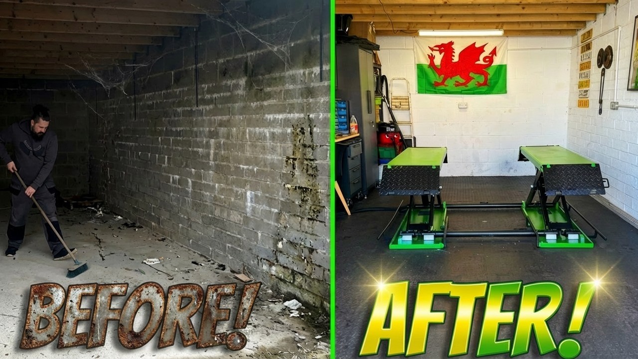 DIY DREAM GARAGE MAKEOVER! DUSTY STORAGE UNIT INTO A FUNCTIONING ...