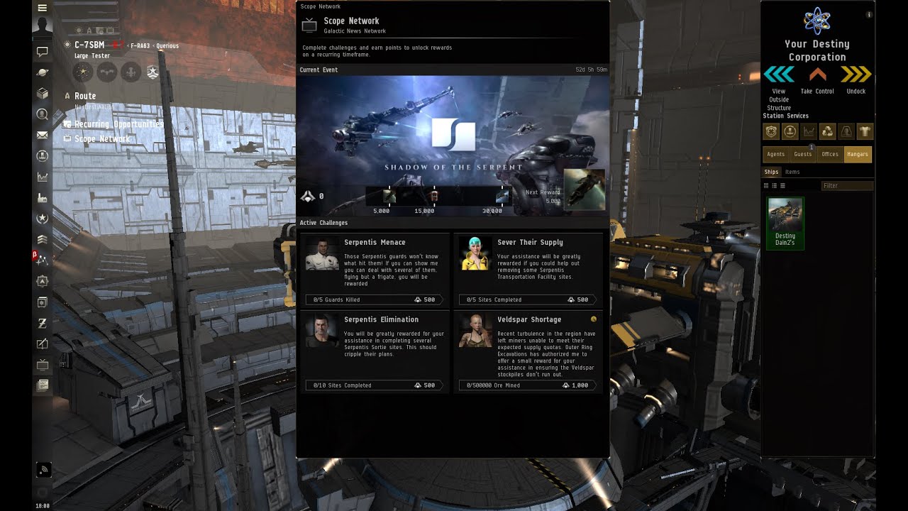 EVE Online - Shadow Of The Serpent On Singularity - YouTube