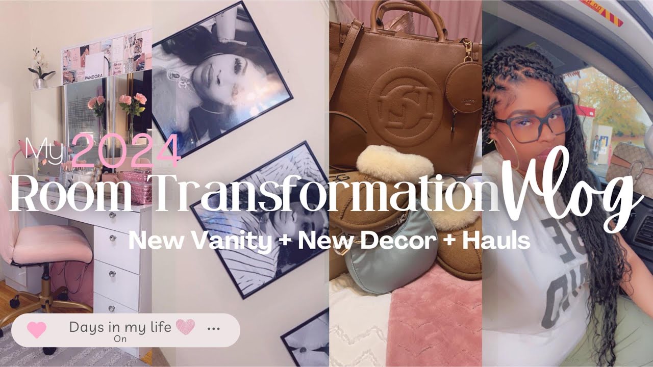 VLOG | DECORATING MY ROOM WITH ME +NEW VANITY + NEW DECOR + HAULS - YouTube