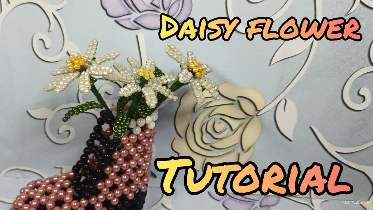 3D Beaded Daisy Tutorial By Bead Rose Sons - YouTube