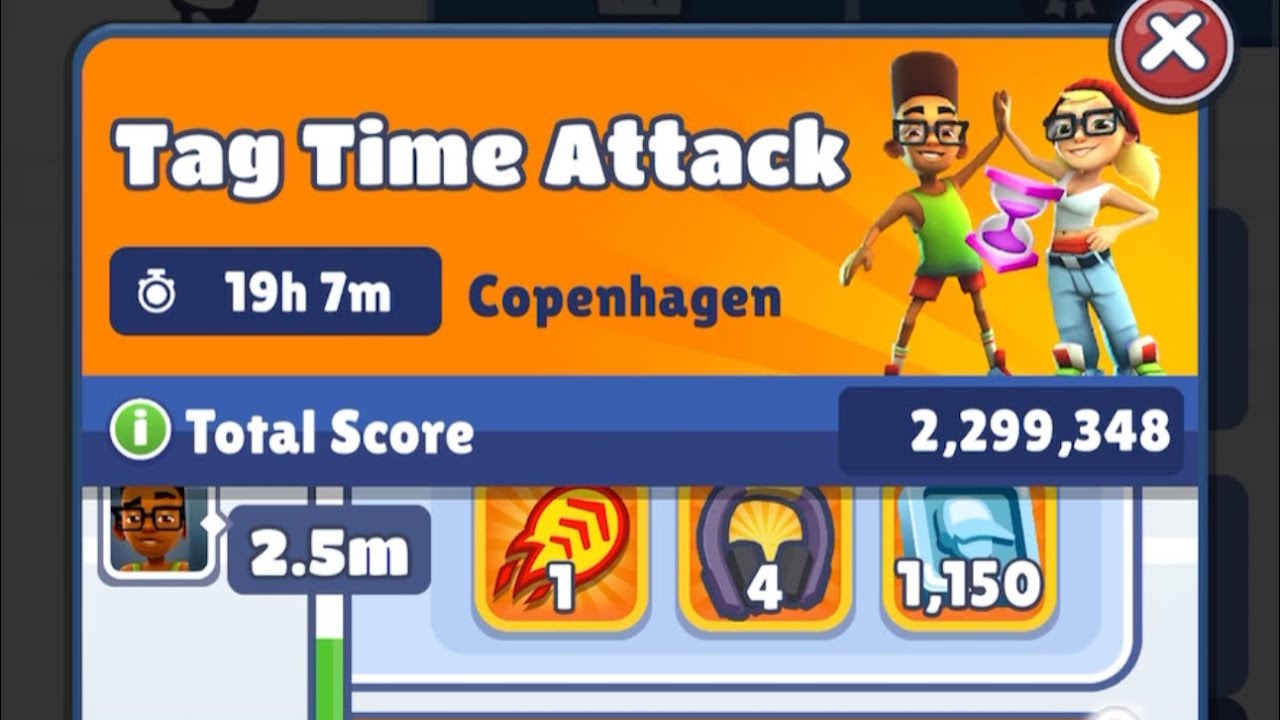 Subway Surfers Tag Time Attack Copenhagen Gameplay - YouTube