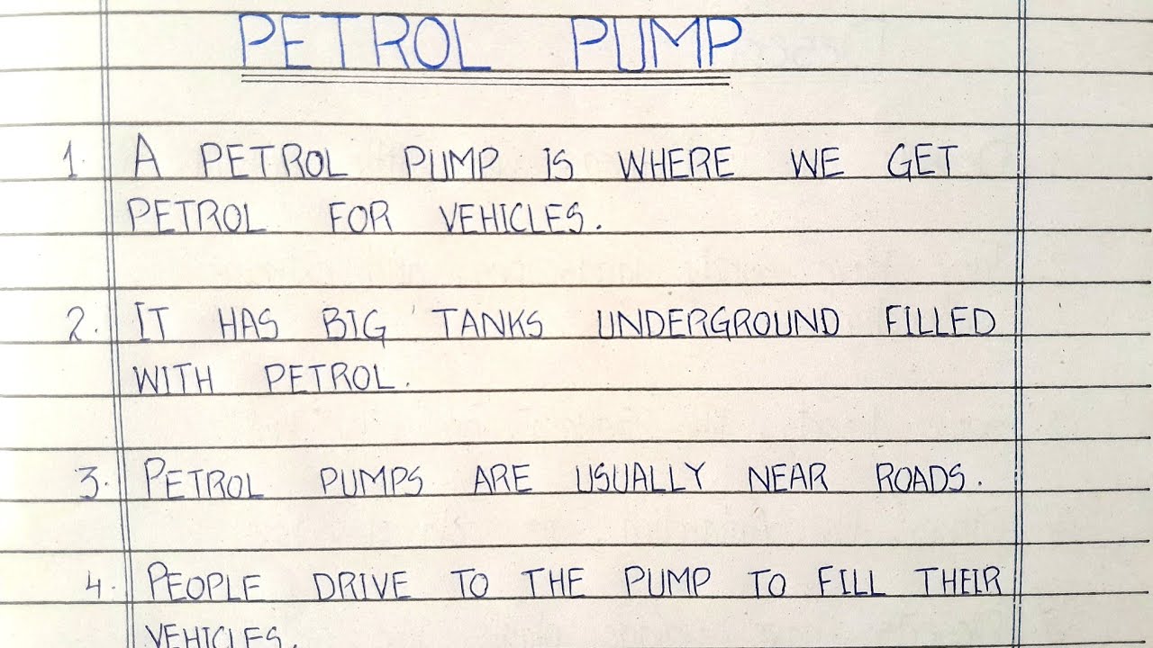 10 Lines on Petrol Pump | Few Lines About Petrol Pump | Essay on Save ...
