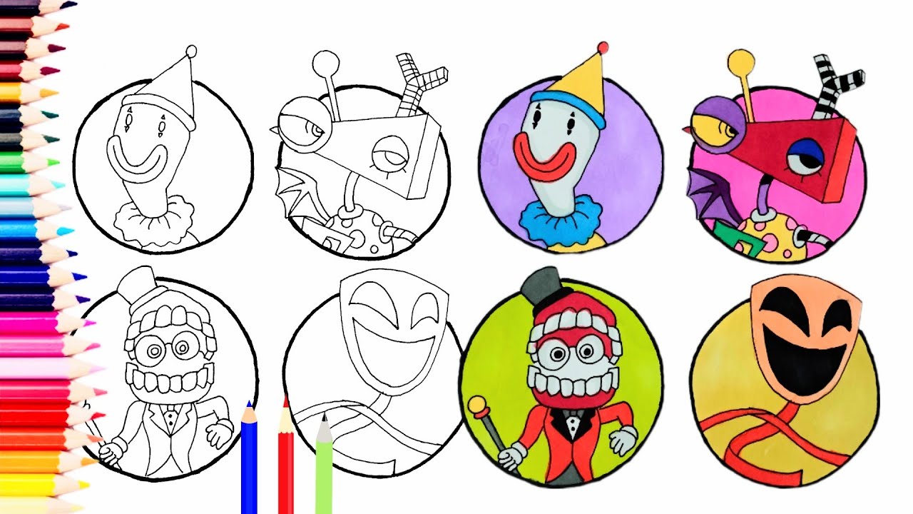 How to draw the Zooble-Gangle-Caine-Kaufma Door Icon from The Amazing ...