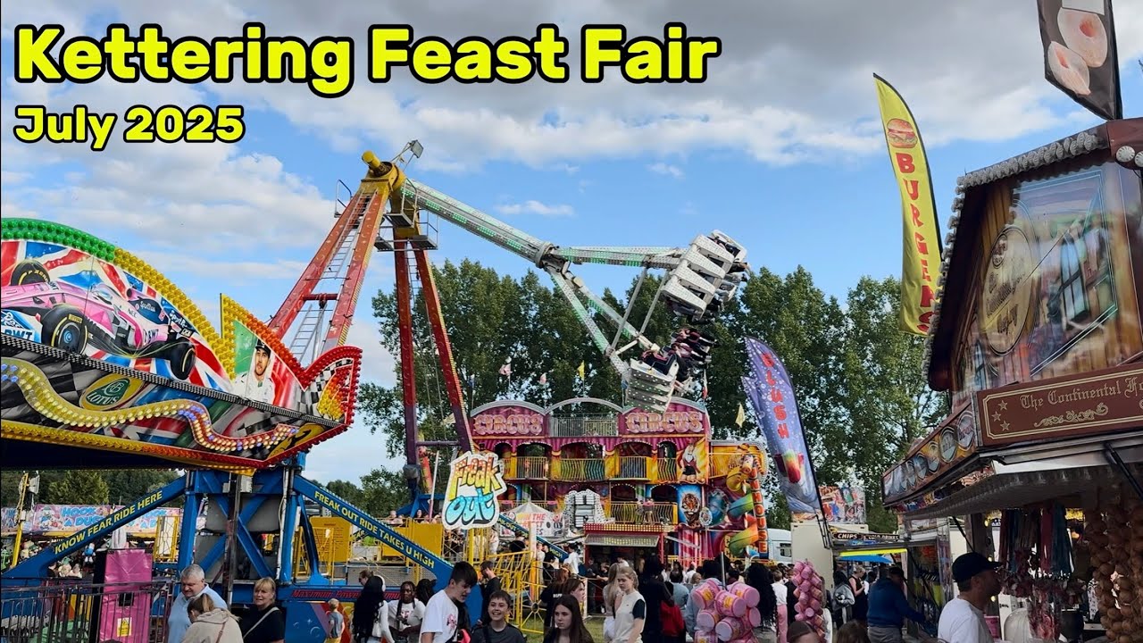 Kettering Feast Fair July 2025 Full Walkaround #funfair #fairrides ...