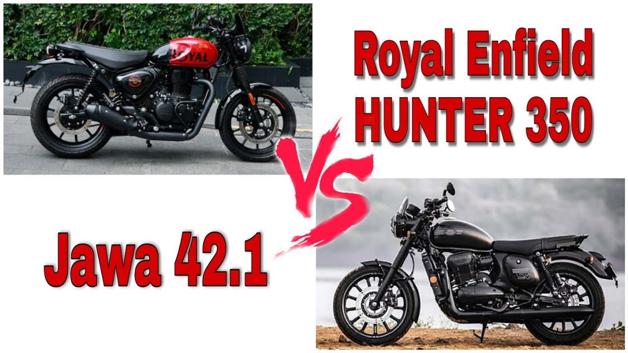 Royal Enfield Hunter 350 vs Jawa 42 2.1... 1 minute comparison. # ...