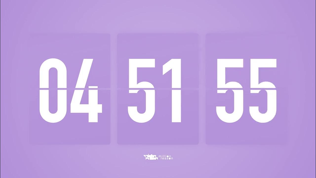 5 Hours Countdown Flip Clock Timer Simple Beeps 🫐 🔔 - YouTube
