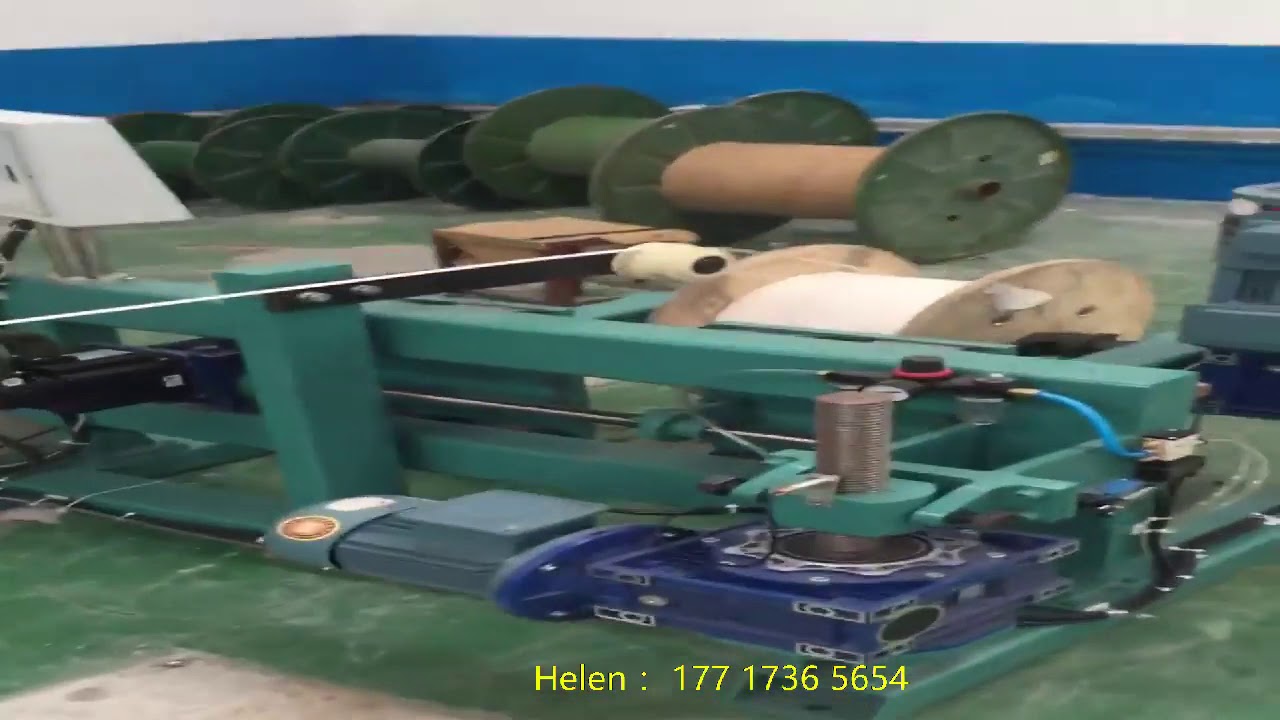 two lines paper tapping-covering machine (1) - YouTube