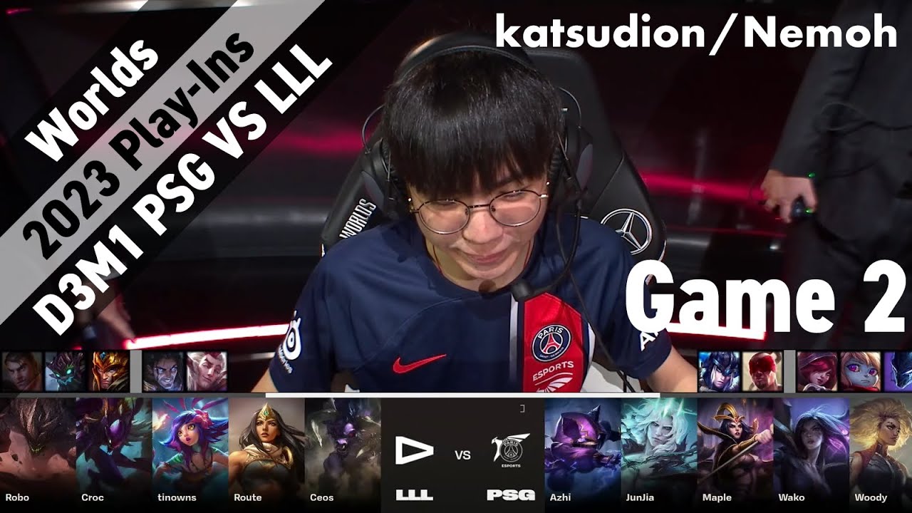 LLL(Route シヴィア) VS PSG(Azhi ケネン) Game 2 ハイライト D3M1 - Worlds 2023 Play-Ins Group A by YAMA - YouTube