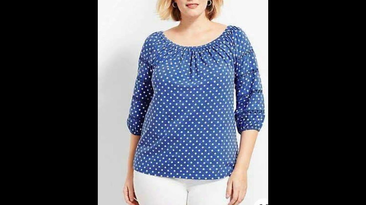 PATRONAJE DE BLUSA #106 Blusa con manga raglán y escote con elástico ...