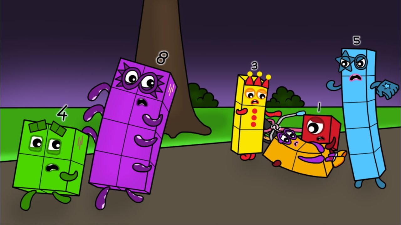 Stop, you guys don't run away Numberblocks 4 and Octoblocks ...