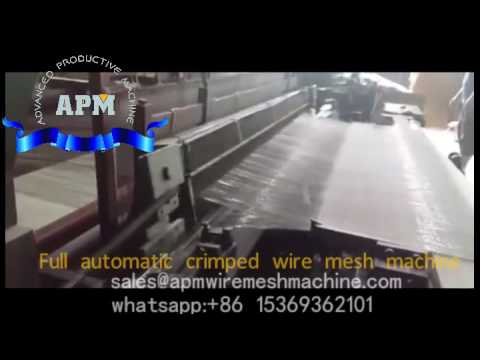 APM full automatic crimped wire mesh machine - YouTube