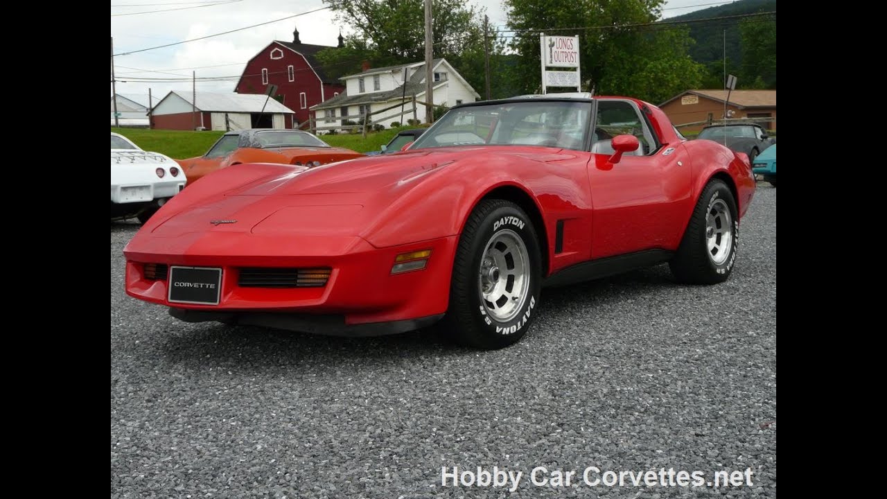 1981 Red Corvette Silver Int 4spd Nice Driver Vette - YouTube