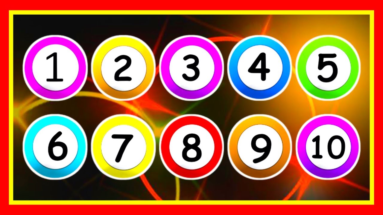 123 Numbers | 1234 Number Names | 1 To 10 Numbers song | 12345 learning ...